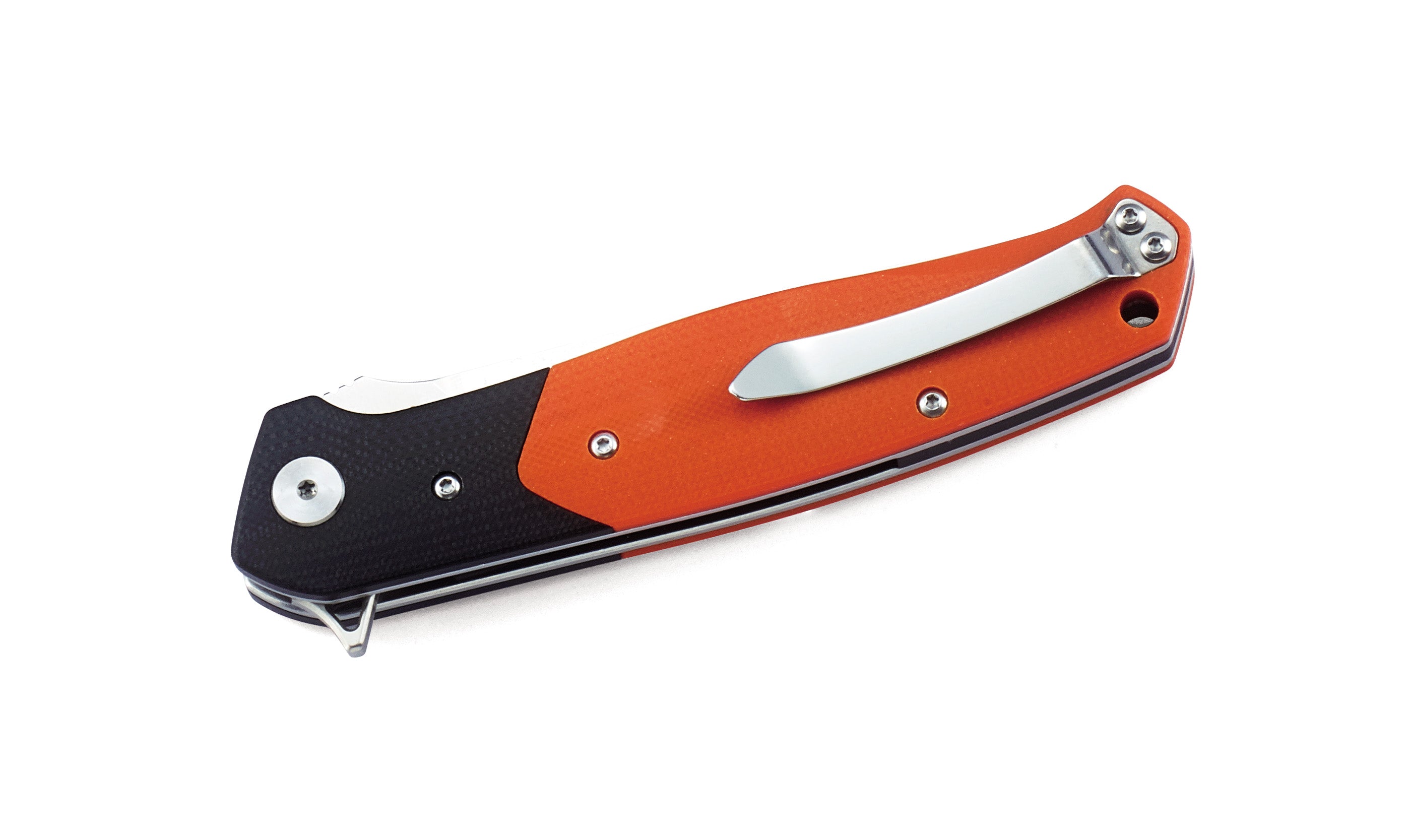 BESTECH SWORDFISH BG03C Black and Orange G10 Handle 3.94" D2 Blade ...