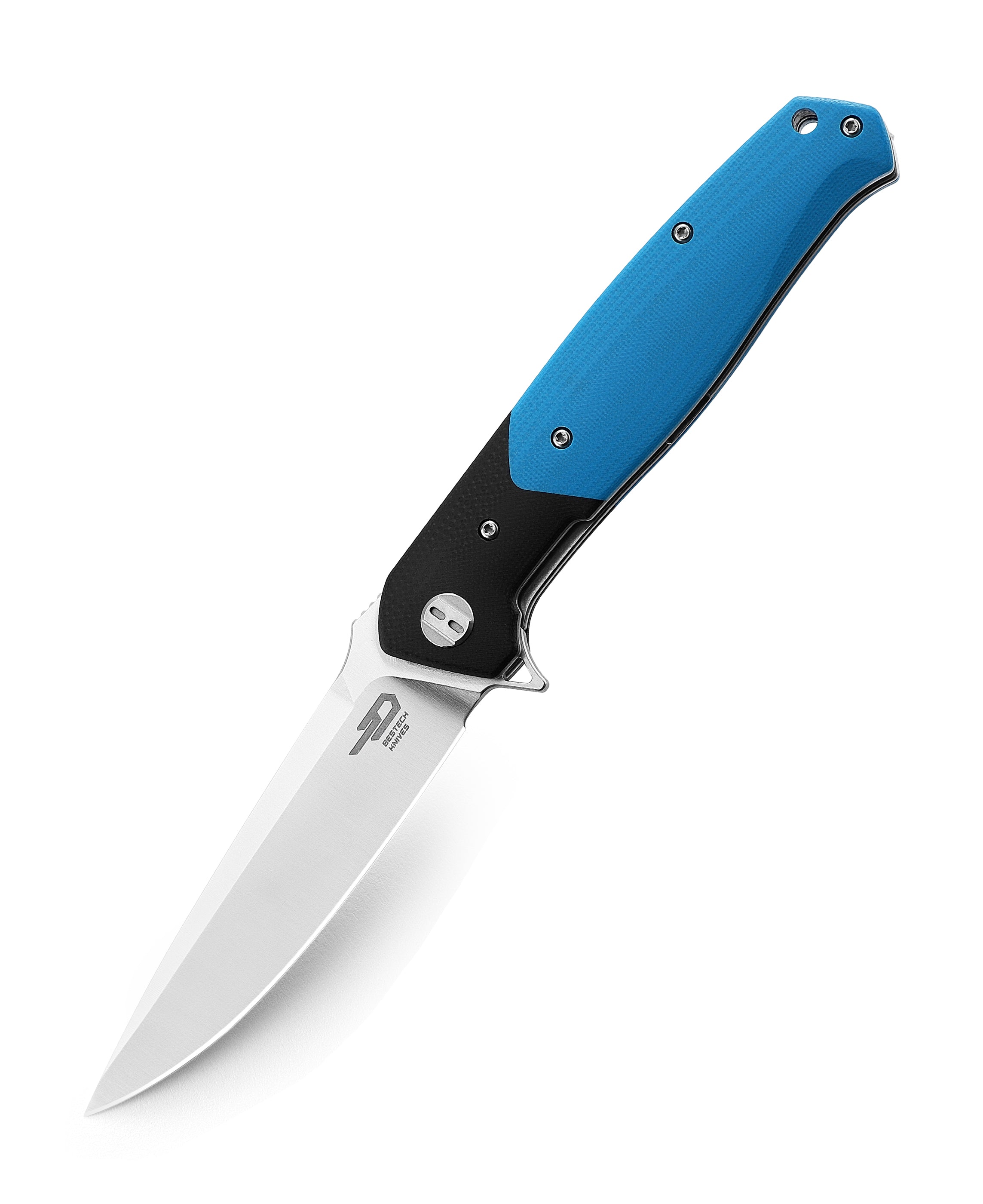 BESTECH SWORDFISH BG03D Black and blue G10 Handle 3.94" D2 Blade ...
