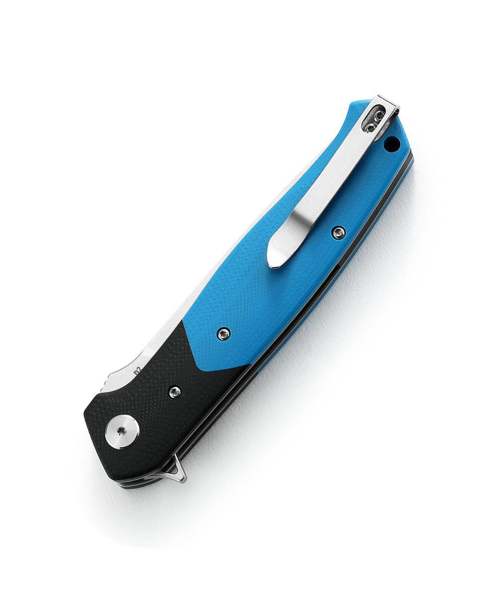 BESTECH SWORDFISH BG03D Black and blue G10 Handle 3.94" D2 Blade ...
