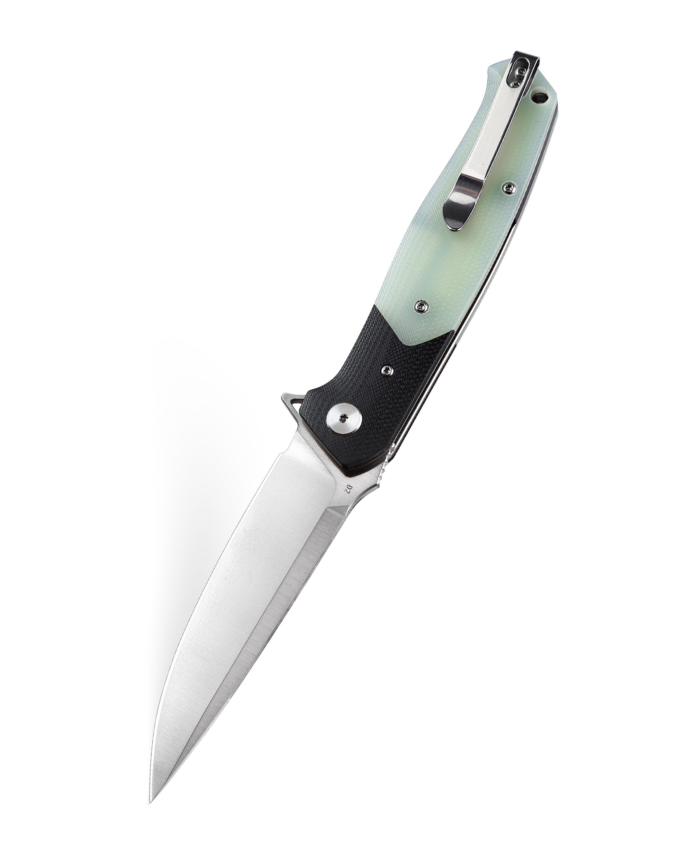 BESTECH SWORDFISH BG03E Black and Jade G10 Handle 3.94" D2 Blade ...