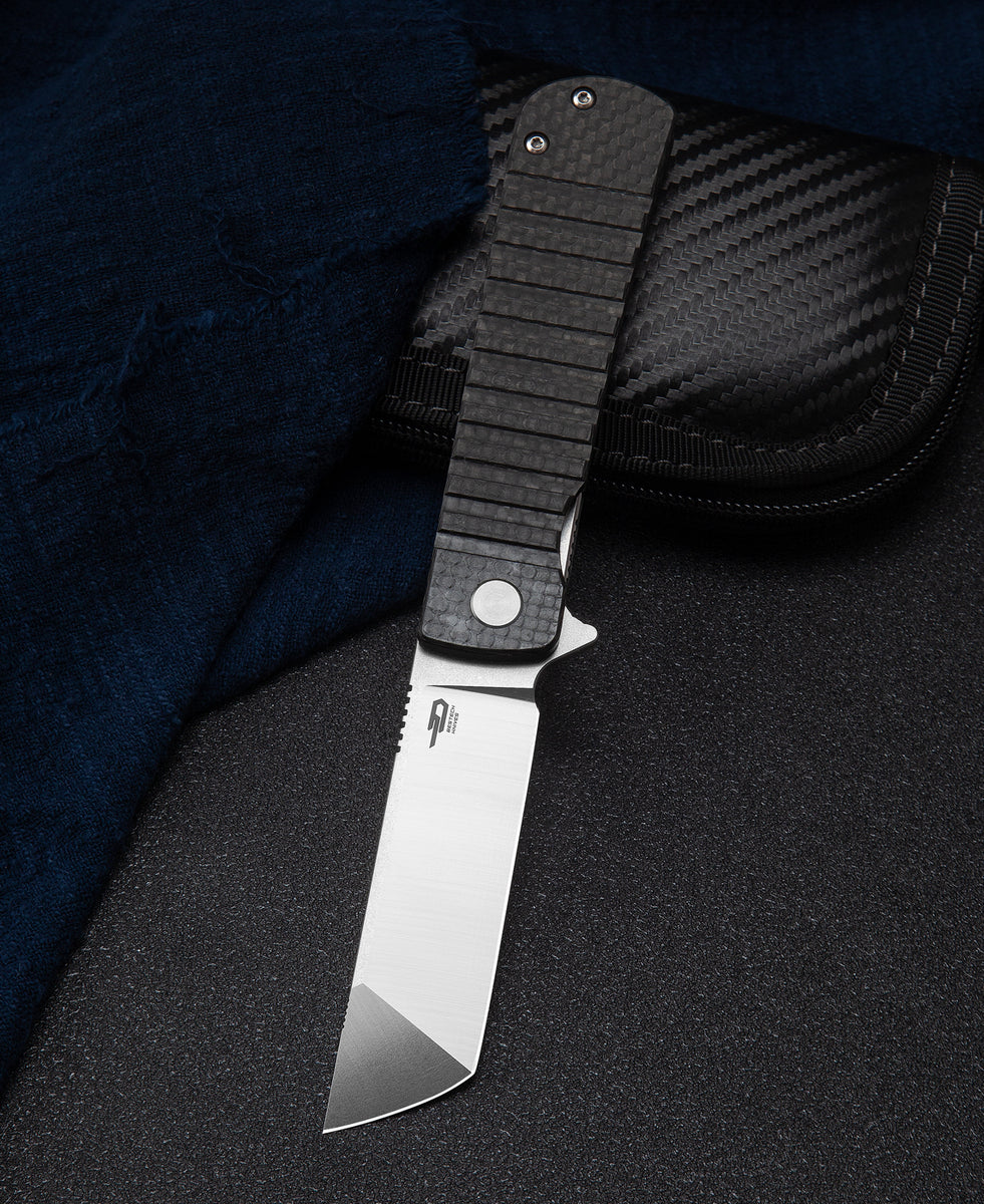 BESTECH TITAN Carbon Fiber Handle: 2.96" 154CM Blade BL04A– Bestech Knives