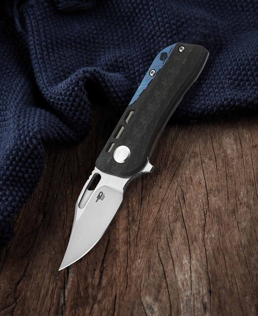 BESTECH Engine (Bowie) BT1806A Titanium+Carbon Fiber Handle: 2.24" CPM ...
